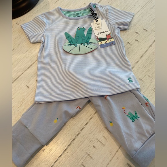 Joules | Matching Sets | Joules Nwt Bluegreen Organic Cotton Frog Top ...